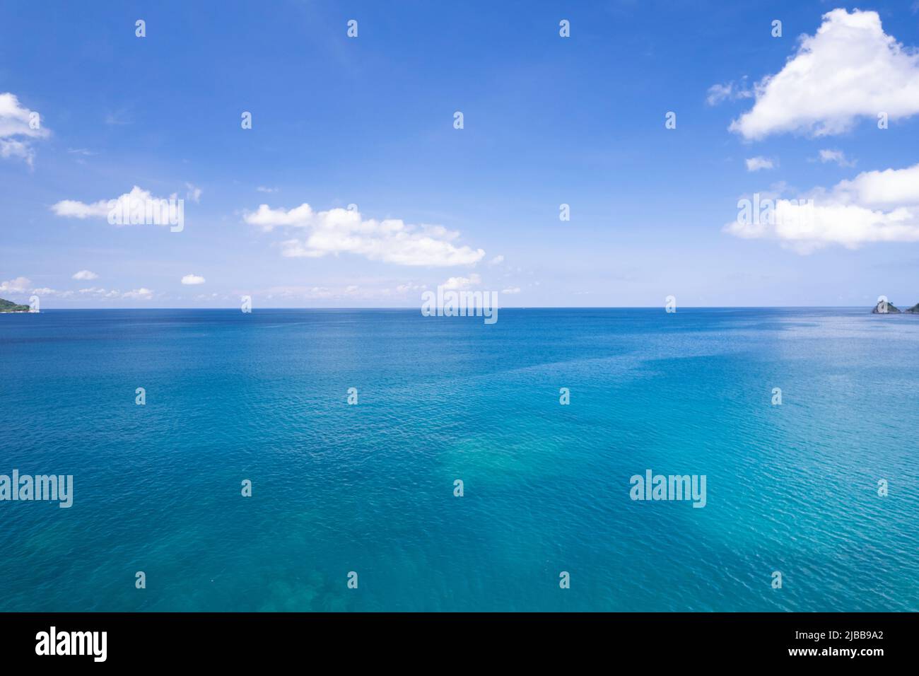 Beautiful Sea in summer season Drone camera aerial view landscape ...