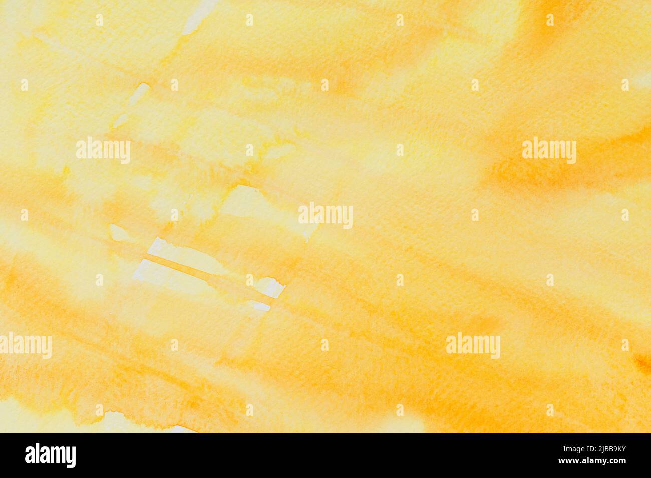yellow painted watercolor background on paper texture Stock Photo - Alamy