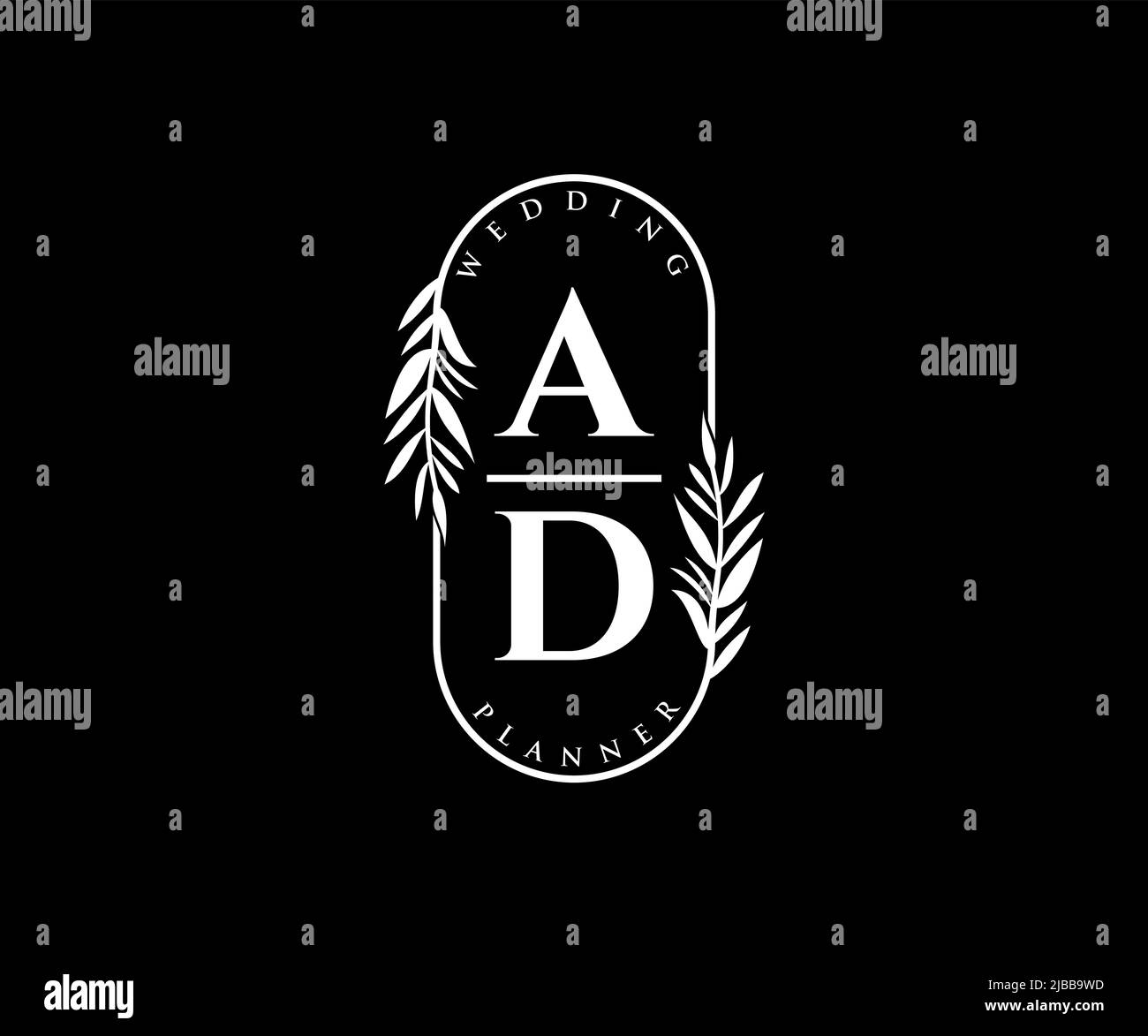 AD Initials letter Wedding monogram logos collection, hand drawn modern ...