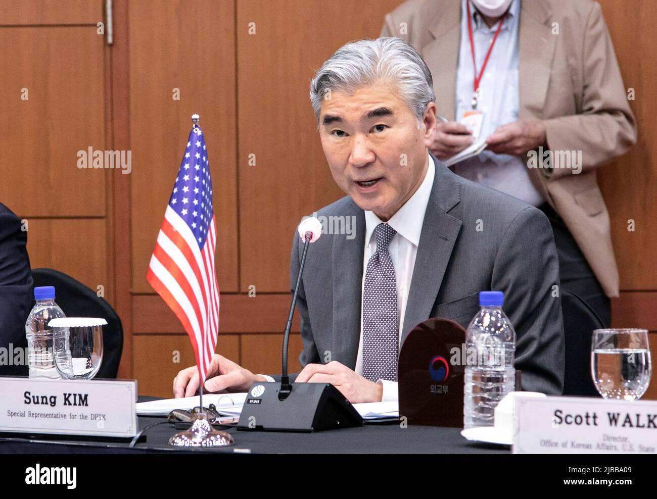 3 June 2022 - Seoul, South Korea : U.S. counterpart Sung Kim, (right ...