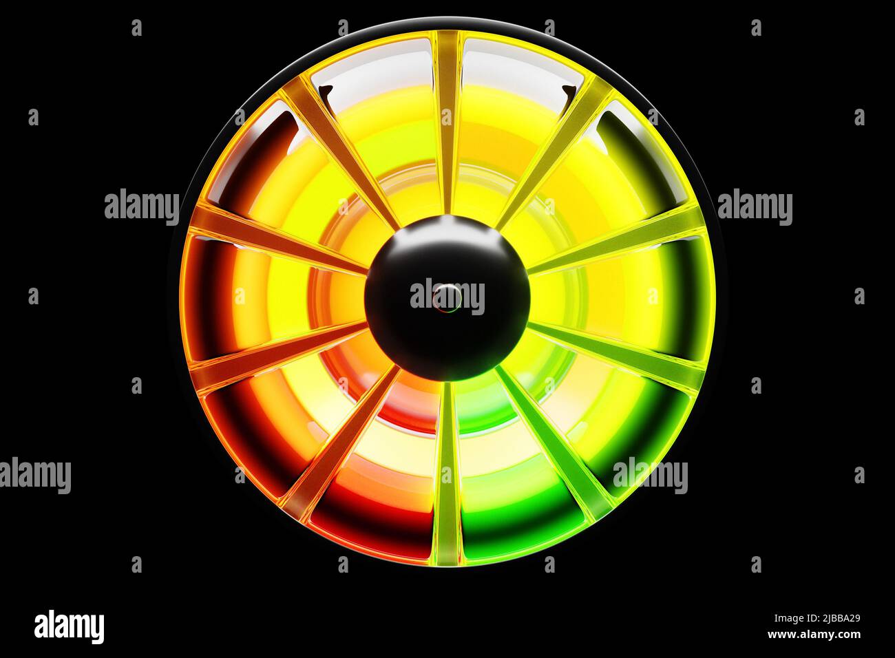 3d illustration of indication icon, green to red ready indicator Stock ...