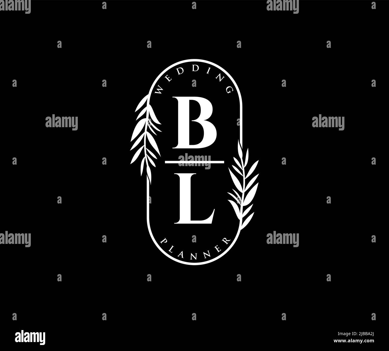 BL Initials letter Wedding monogram logos collection, hand drawn modern ...