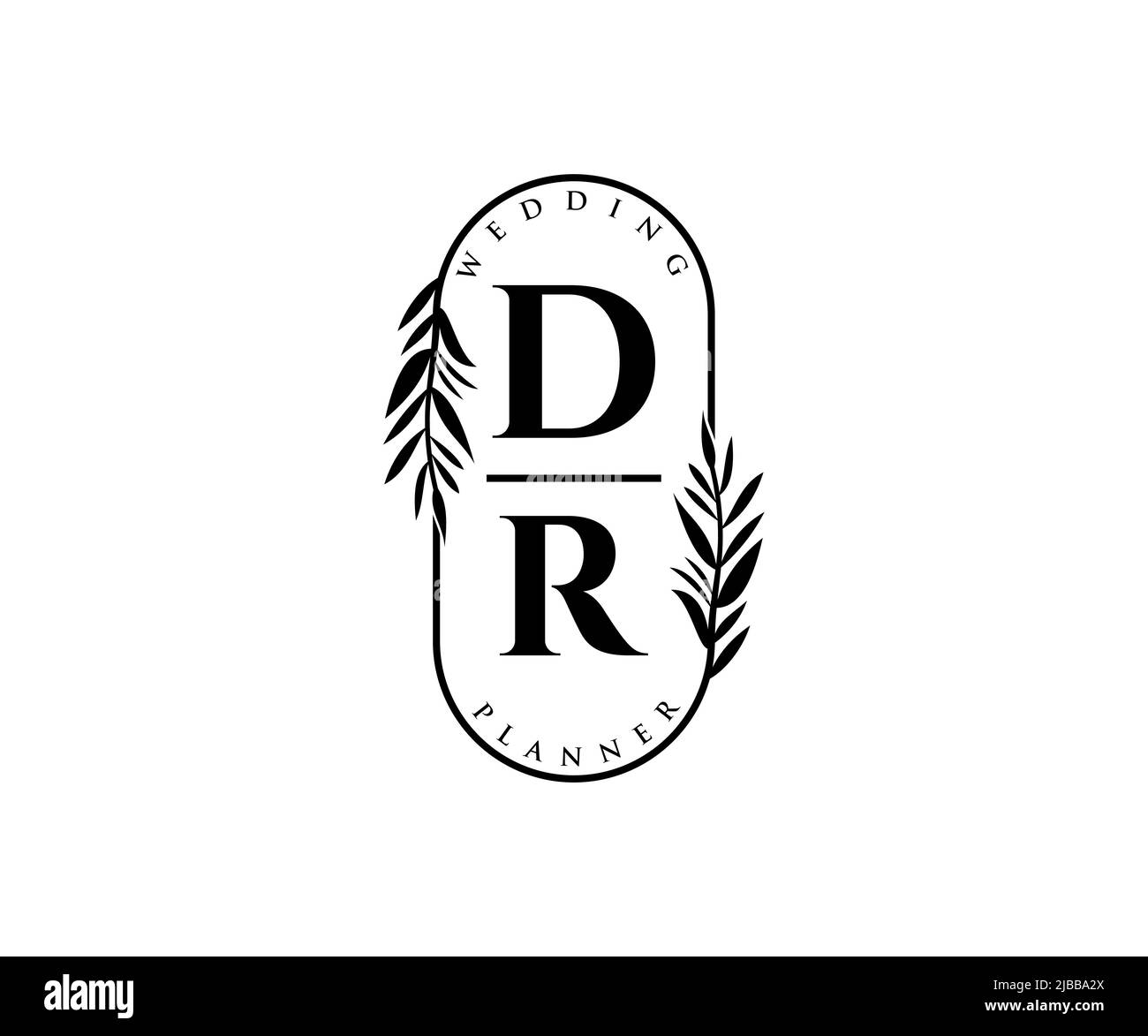 DR Initials letter Wedding monogram logos collection, hand drawn modern ...