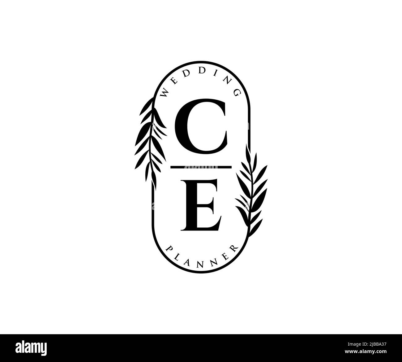 CE Initials letter Wedding monogram logos collection, hand drawn modern ...