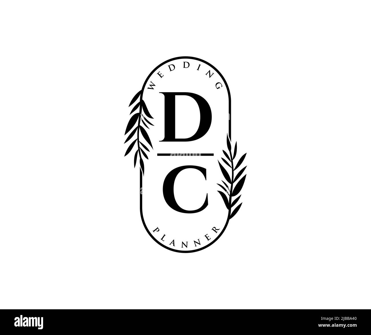 DC Initials letter Wedding monogram logos collection, hand drawn modern ...