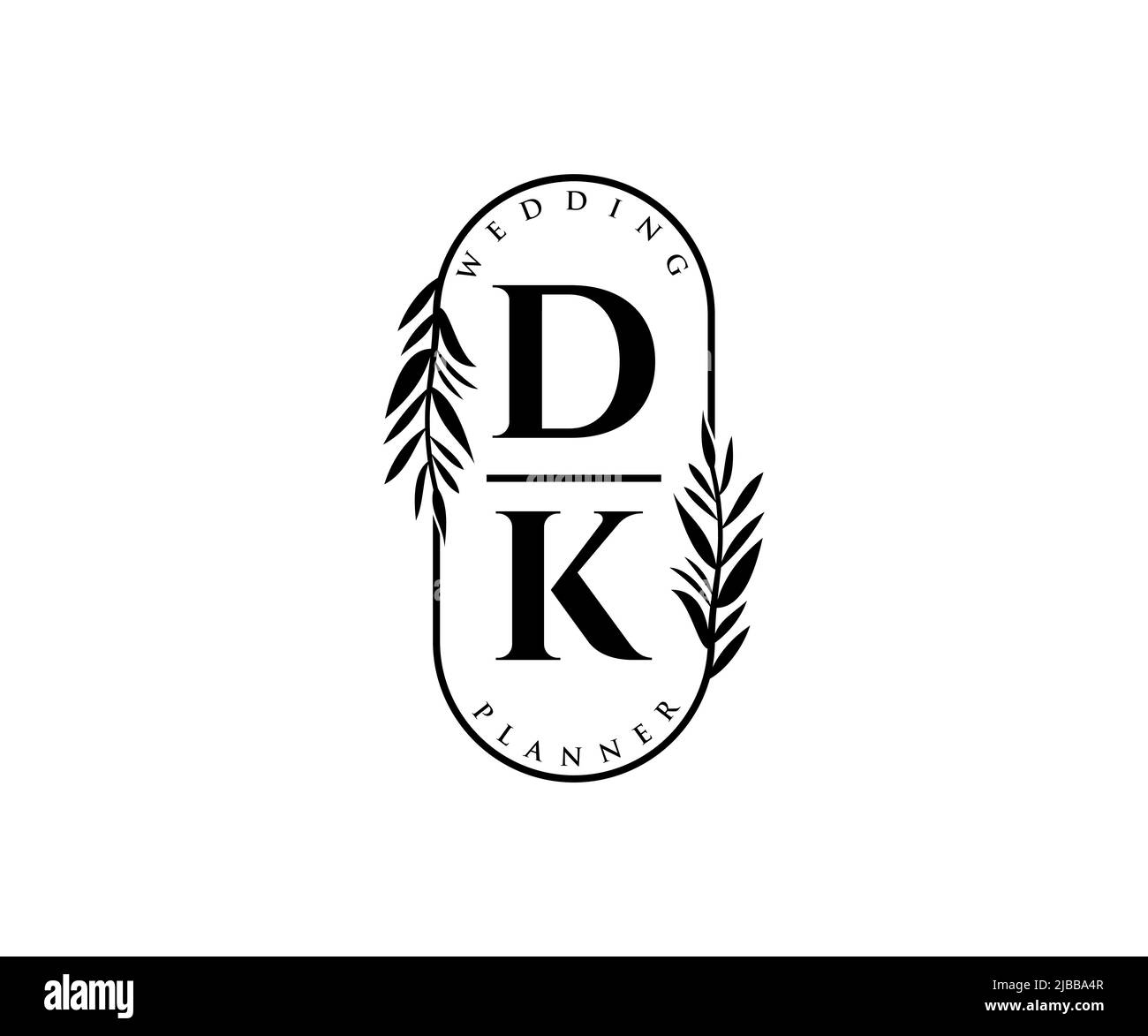 DK Initials letter Wedding monogram logos collection, hand drawn modern ...