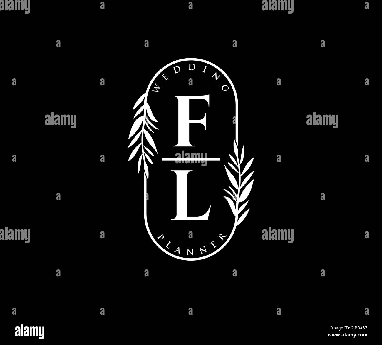 FL Initials letter Wedding monogram logos collection, hand drawn modern ...