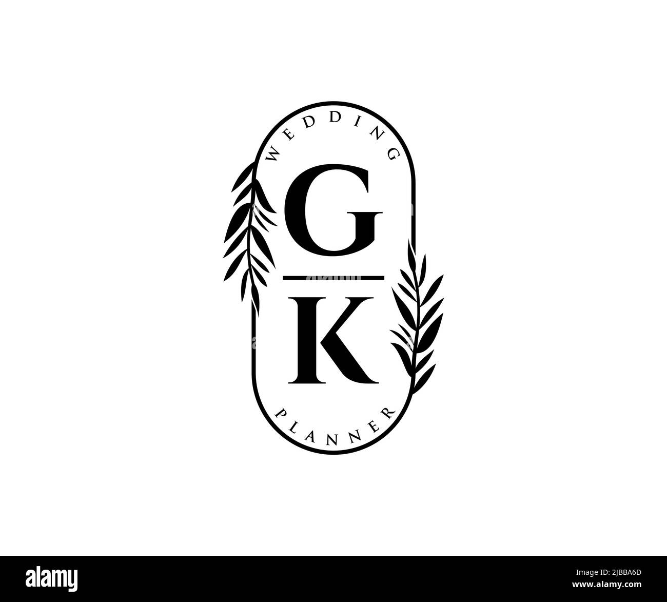 GK Initials letter Wedding monogram logos collection, hand drawn modern ...