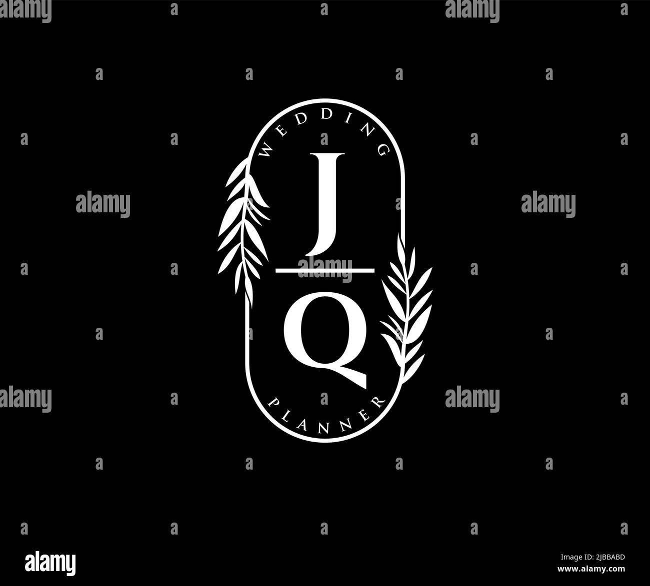 JQ Initials letter Wedding monogram logos collection, hand drawn modern ...