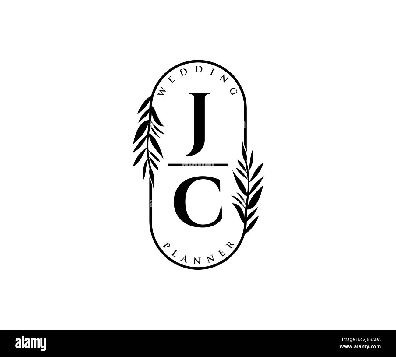 JC Initials letter Wedding monogram logos collection, hand drawn modern minimalistic and floral ...