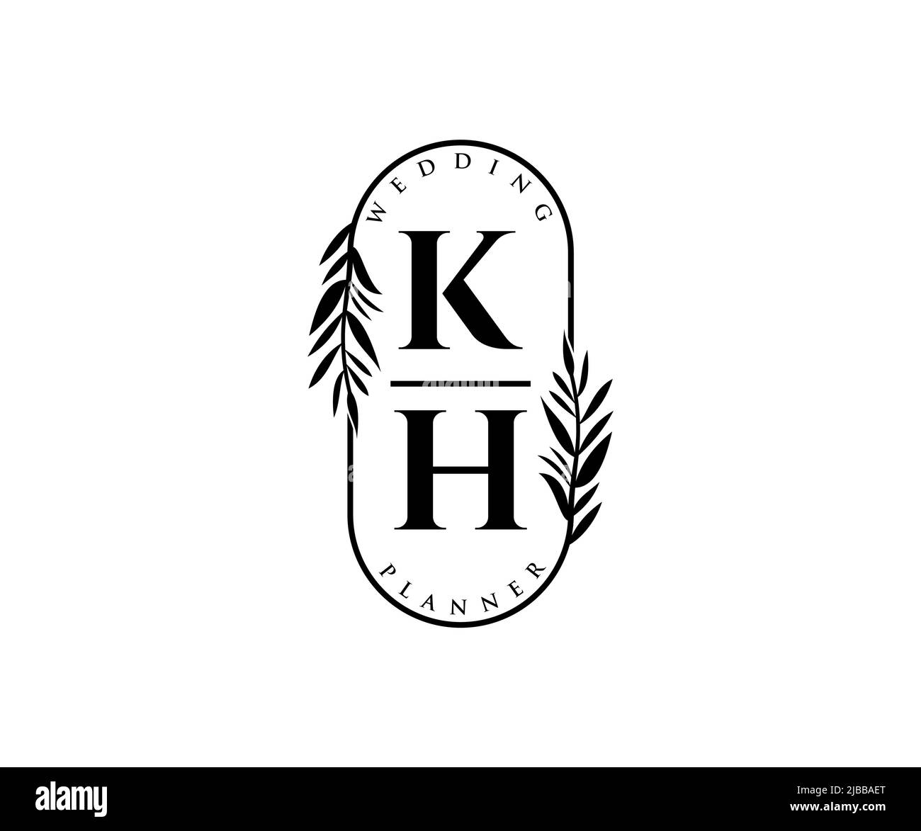 KH Initials letter Wedding monogram logos collection, hand drawn modern ...
