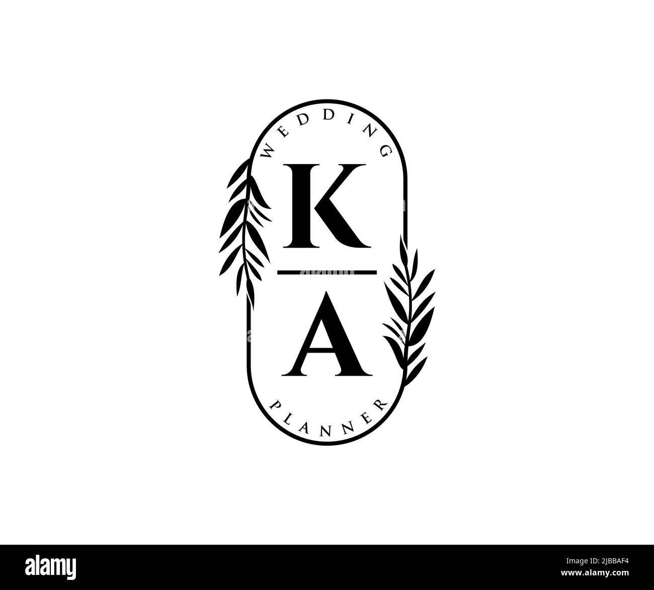 KA Initials letter Wedding monogram logos collection, hand drawn modern ...