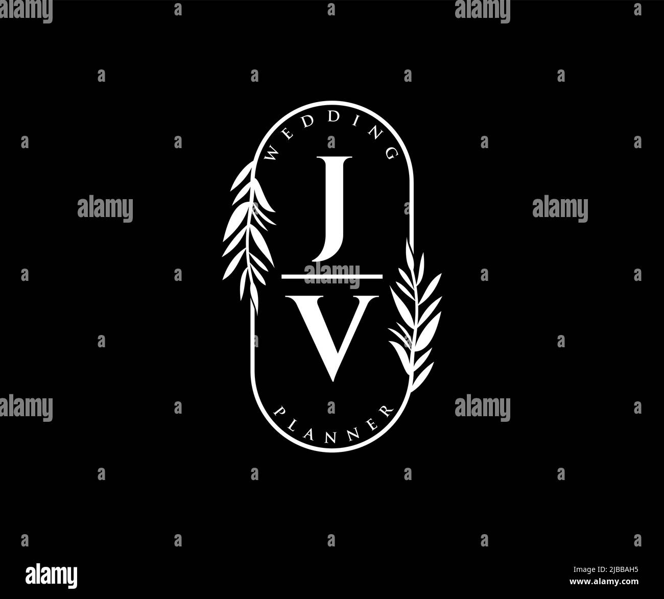 JV Initials letter Wedding monogram logos collection, hand drawn modern ...