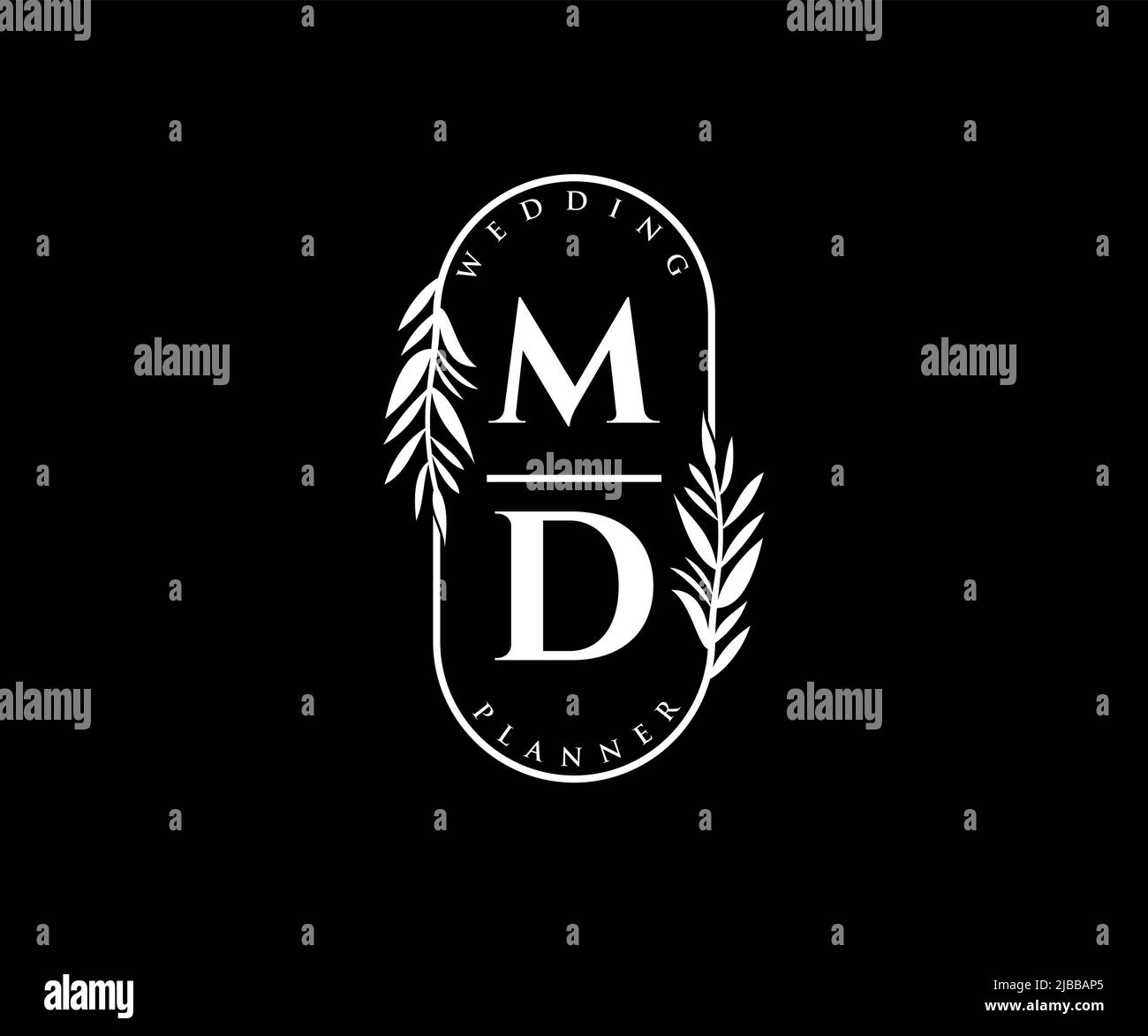 MD Initials letter Wedding monogram logos collection, hand drawn modern ...