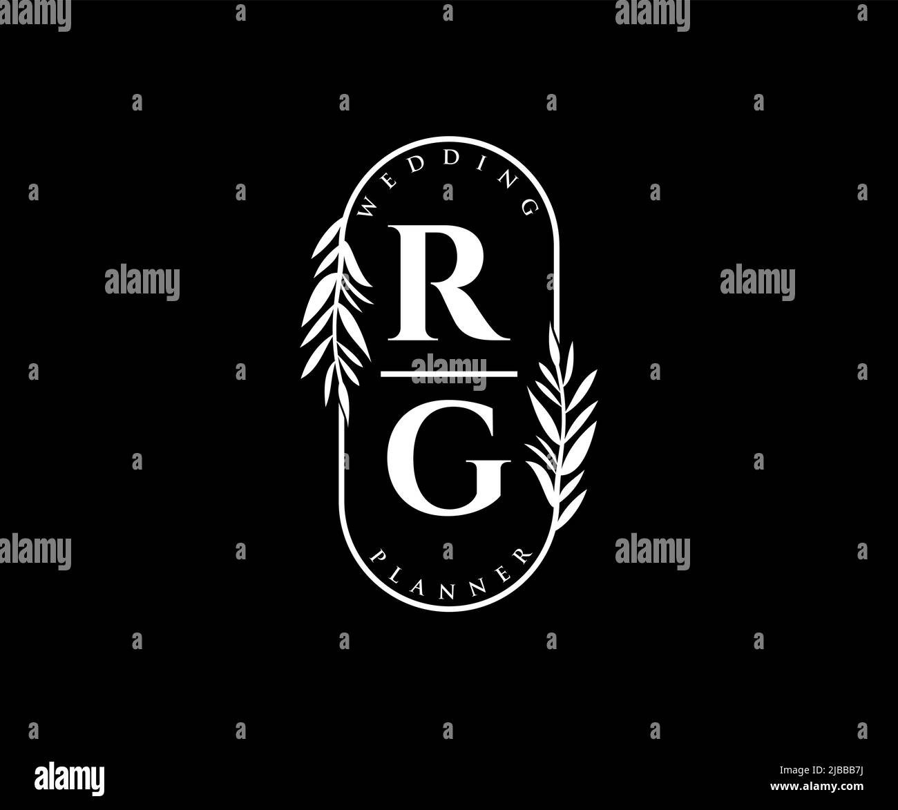 RG Initials letter Wedding monogram logos collection, hand drawn modern ...