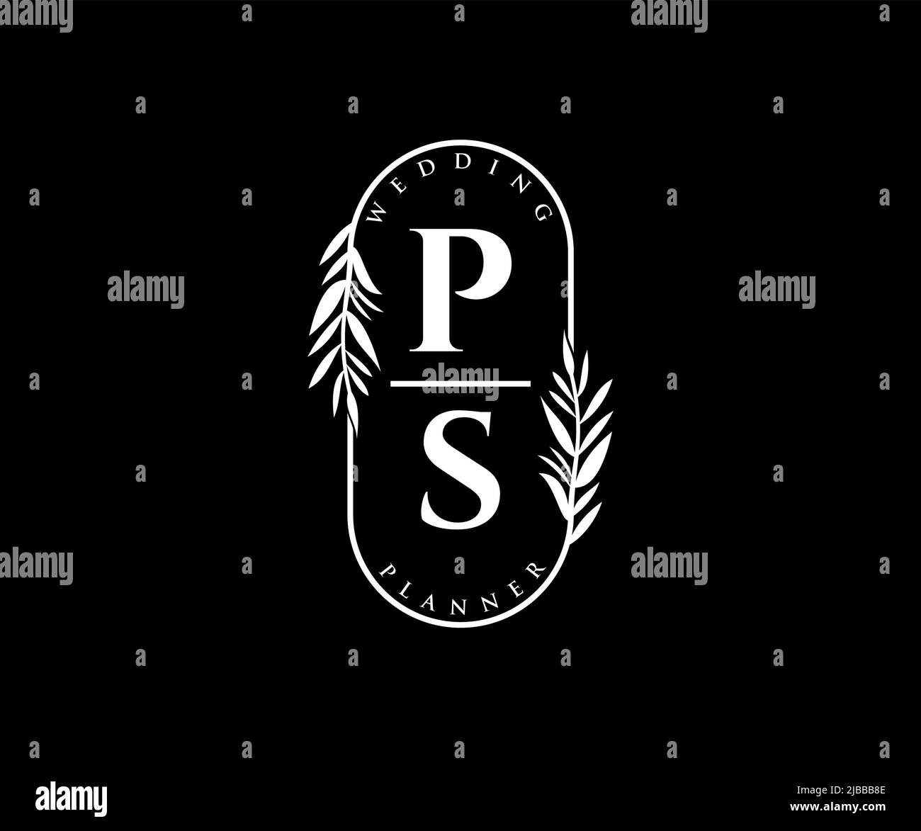 PS Initials letter Wedding monogram logos collection, hand drawn modern ...