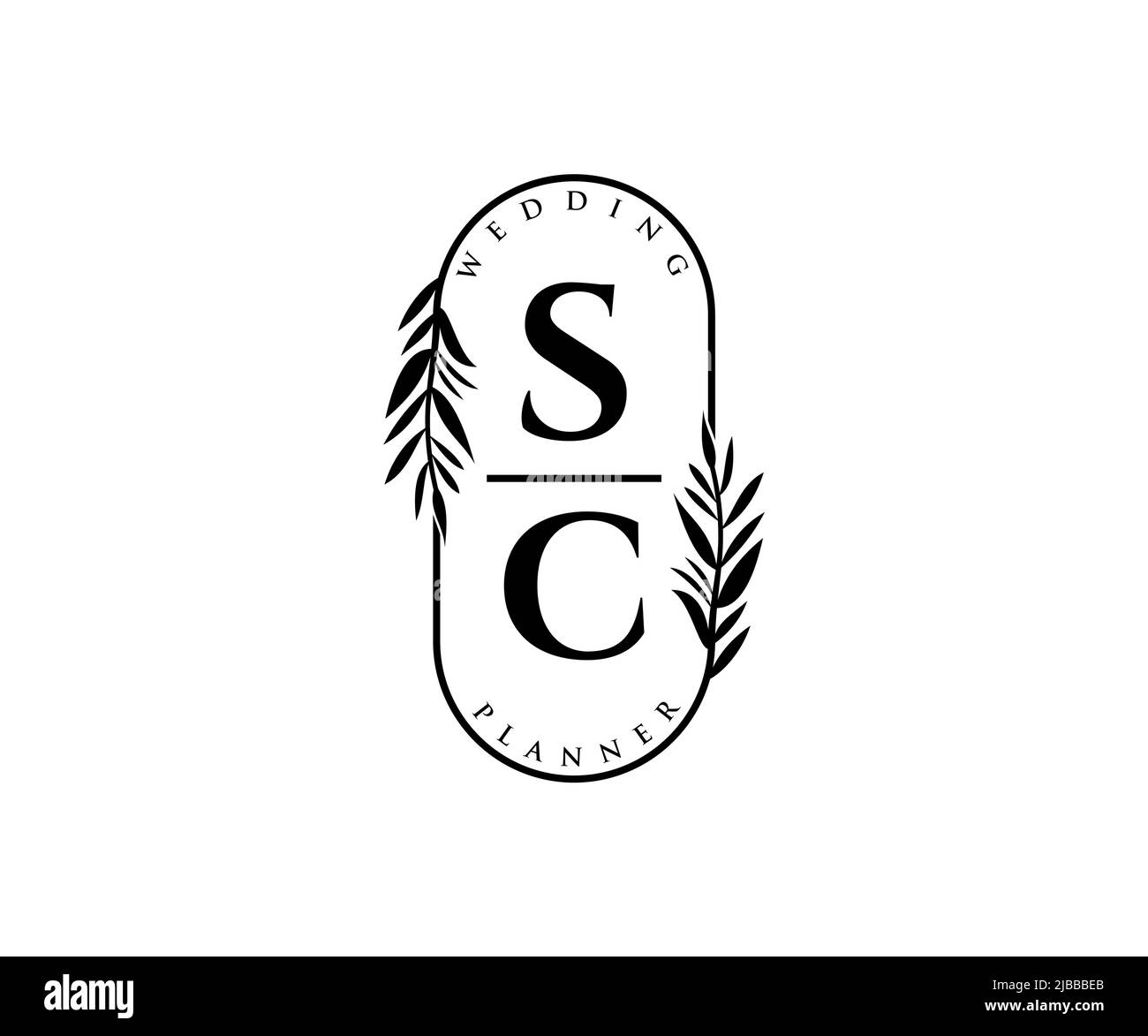 SC Initials letter Wedding monogram logos collection, hand drawn modern ...