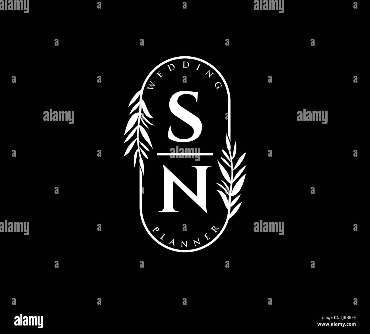 SN Initials letter Wedding monogram logos collection, hand drawn modern ...