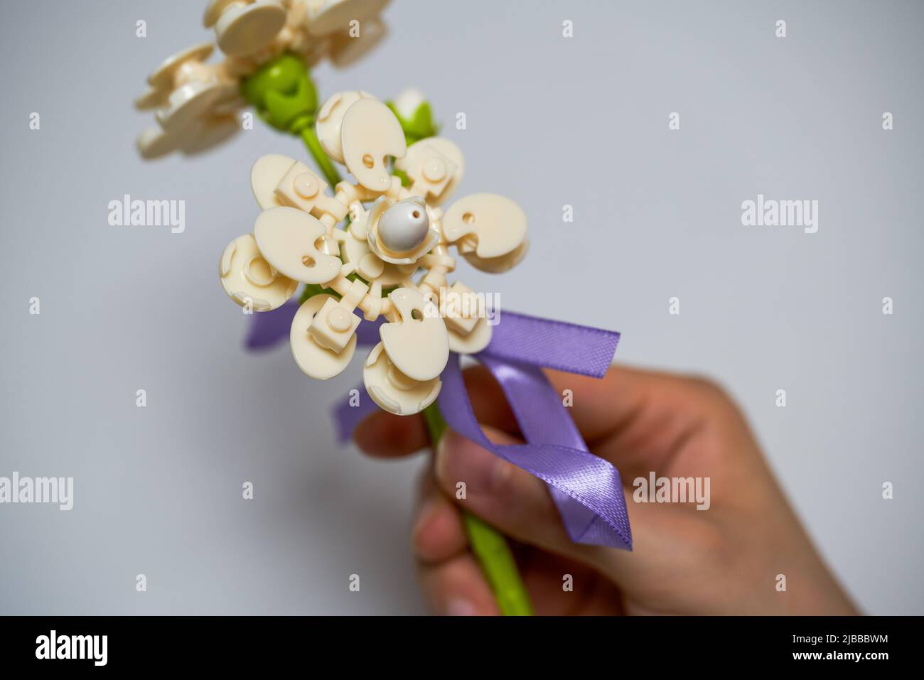 A flower made of children's blocks Stock Photo - Alamy