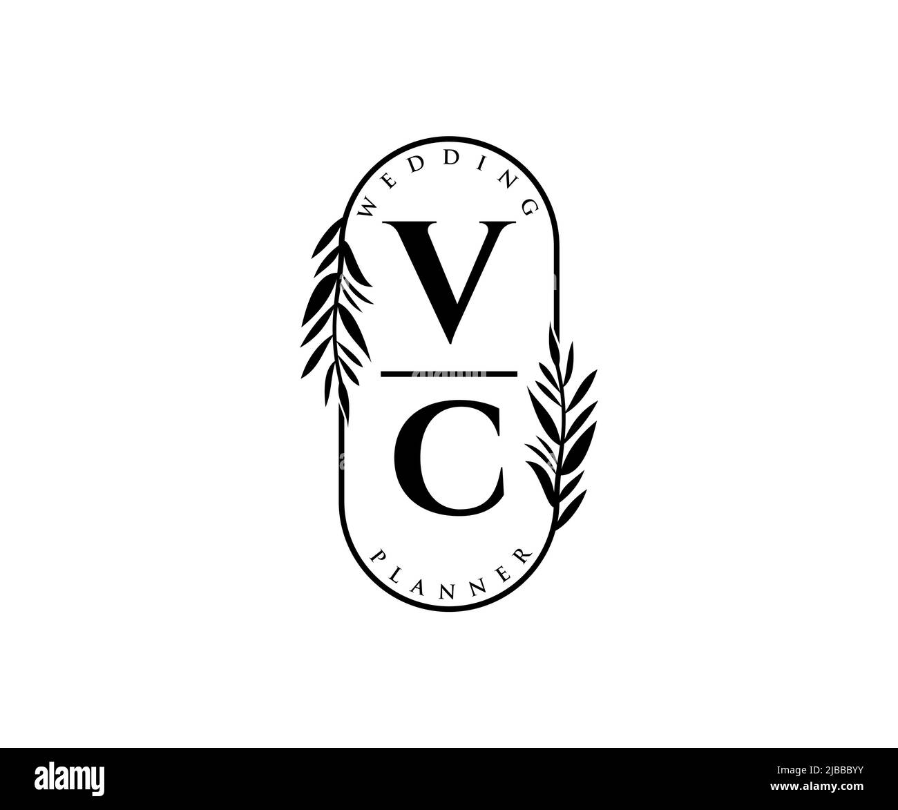 VC Initials letter Wedding monogram logos collection, hand drawn modern ...