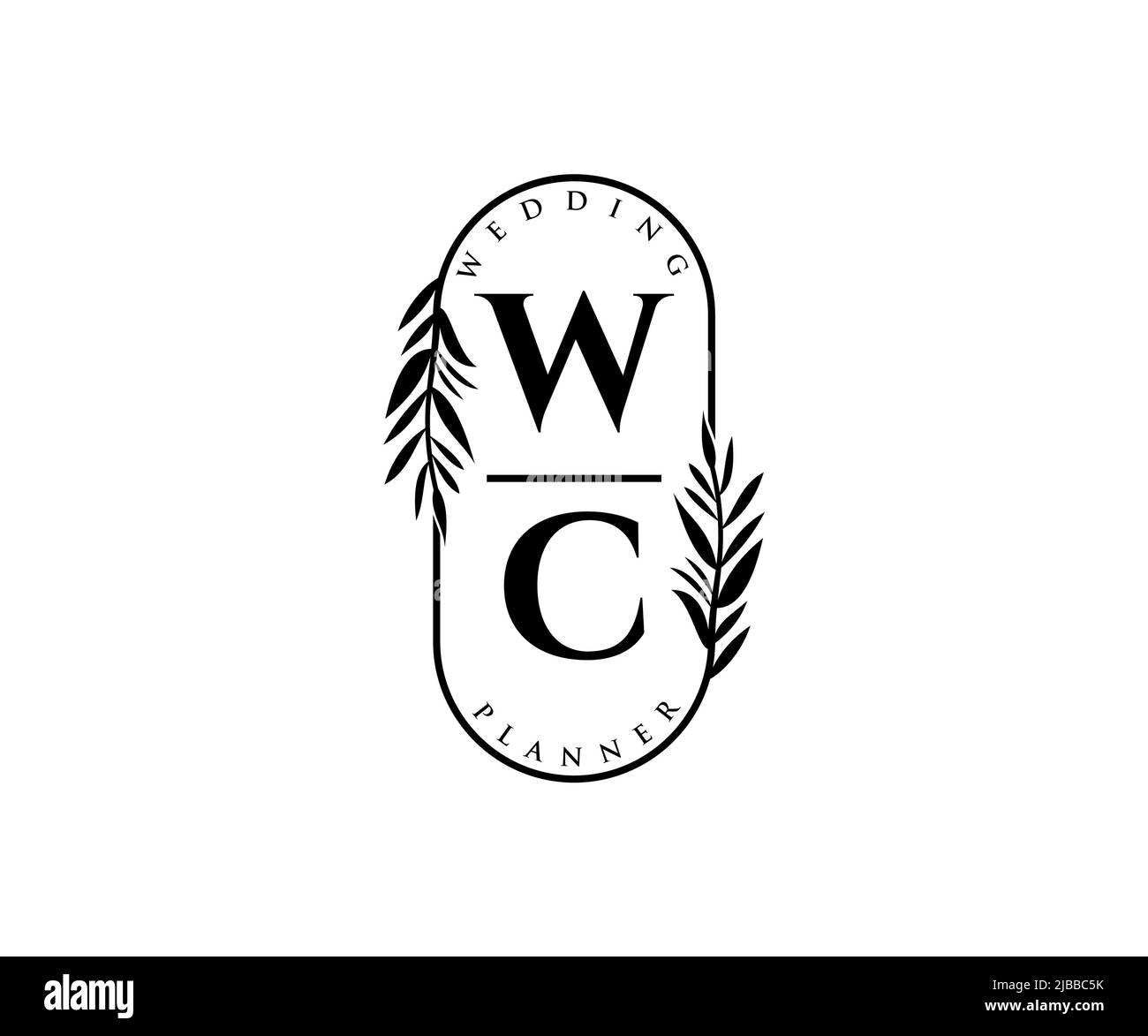 WC Initials letter Wedding monogram logos collection, hand drawn modern ...