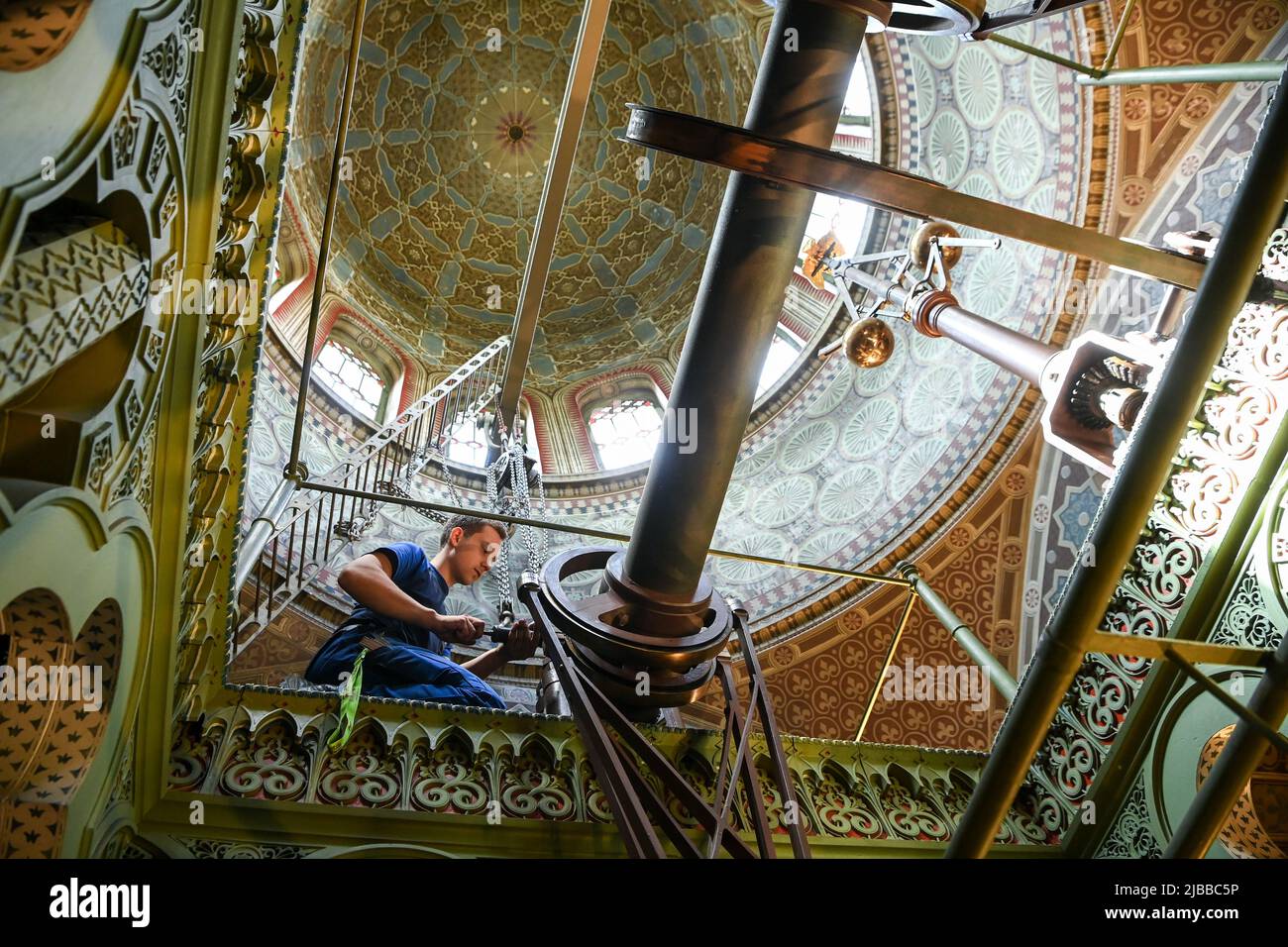 Potsdam, Germany. 31st May, 2022. The steam engine house at the ...