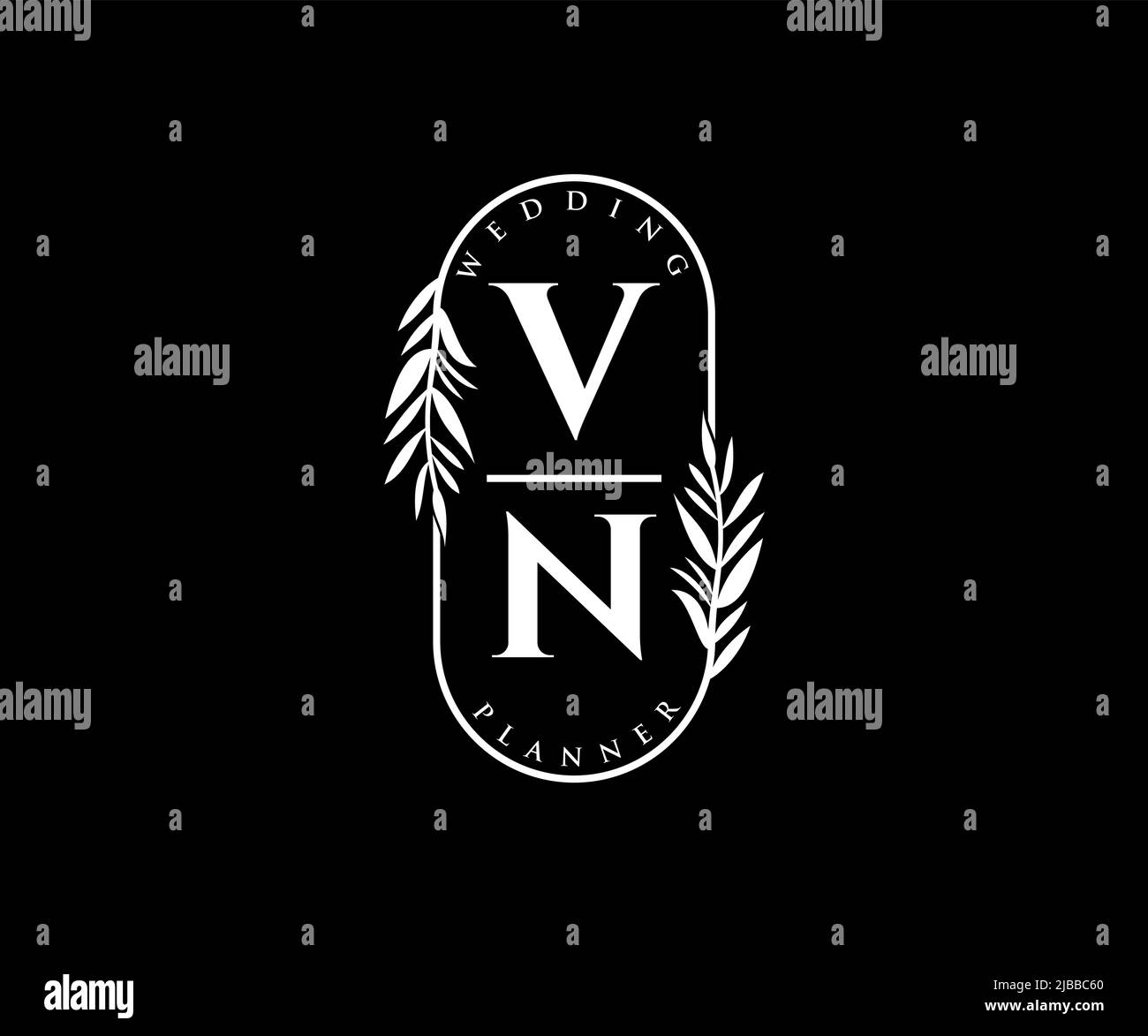 VN Initials letter Wedding monogram logos collection, hand drawn modern minimalistic and floral ...