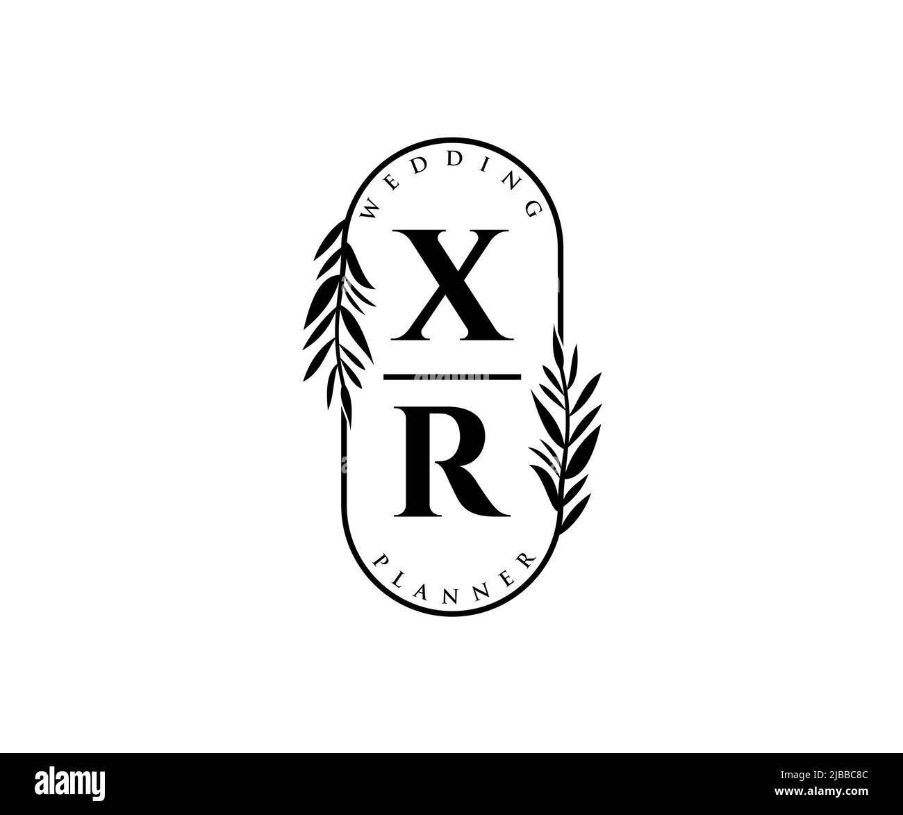 XR Initials letter Wedding monogram logos collection, hand drawn modern ...
