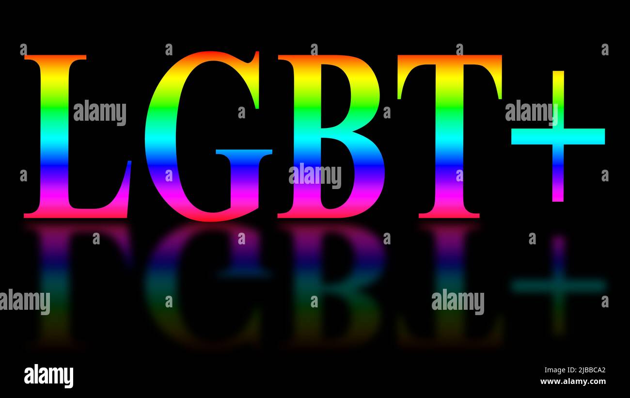 Rainbow sign and reflection illustrating diversity, equality and ...