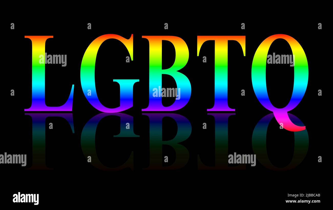 Rainbow sign and reflection illustrating diversity, equality and ...
