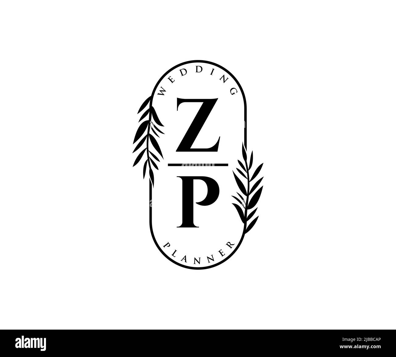 ZP Initials letter Wedding monogram logos collection, hand drawn modern ...