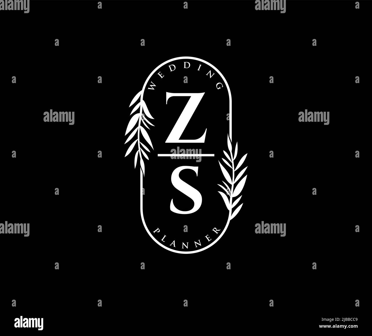 ZS Initials letter Wedding monogram logos collection, hand drawn modern ...