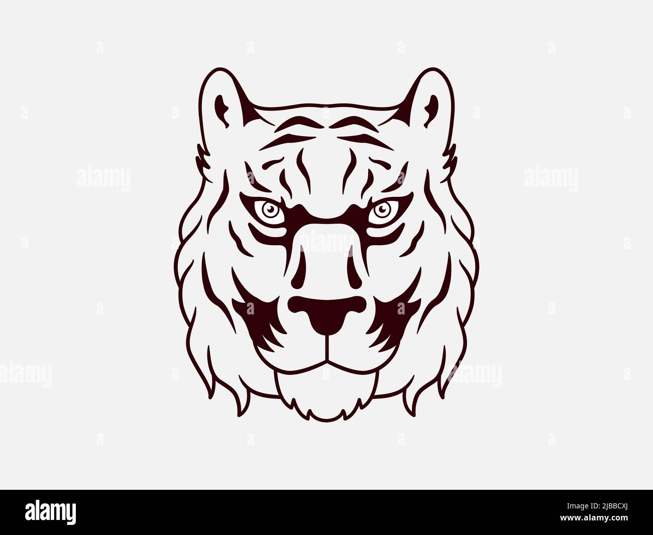 Tiger Head Outline Logo at Alvin Wilkins blog