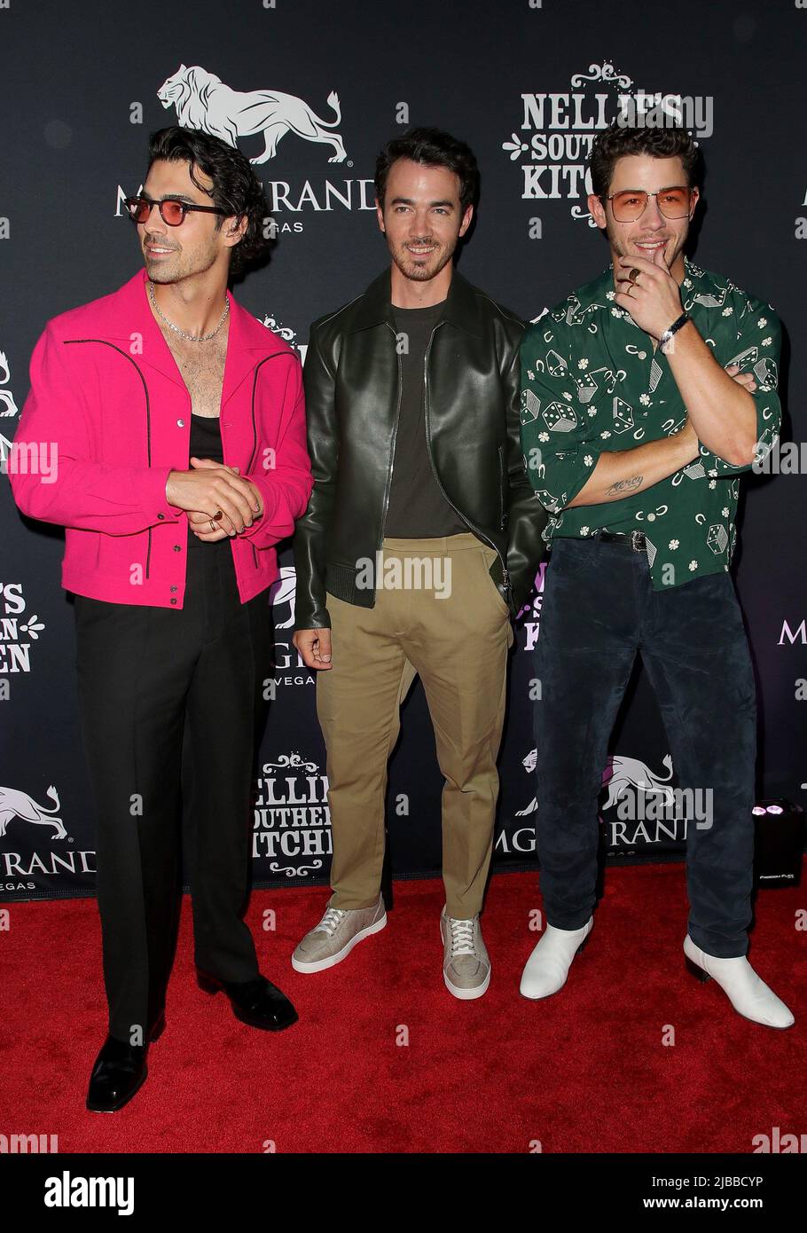 Las Vegas, NV, USA. 4th June, 2022. Joe Jonas, Kevin Jonas, Nick Jonas ...