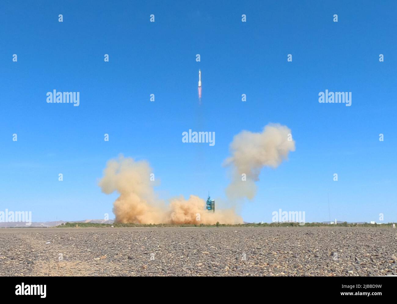 Jiuquan, Jiuquan Satellite Launch Center in northwest China. 5th June ...