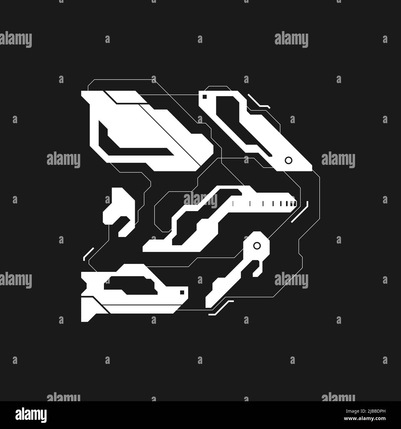 Cyberpunk arrow. Futuristic digital interface cyber element. Cyberpunk ...