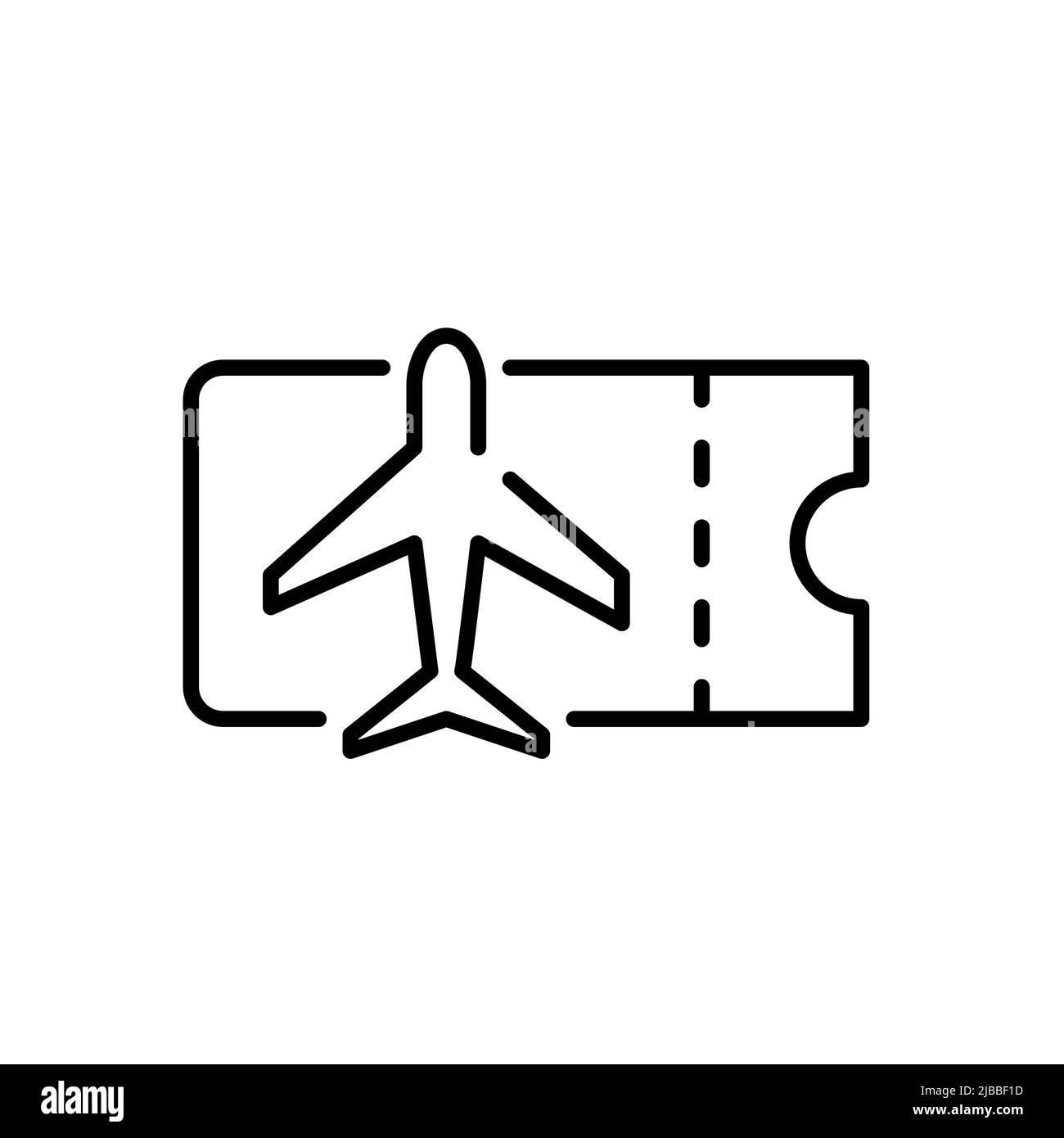 Airplane ticket. Boarding pass with a tear coupon. Pixel perfect ...