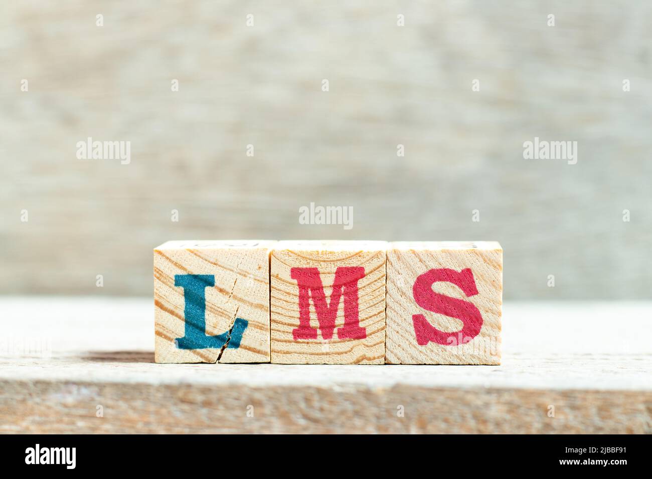 Alphabet letter block in word LMS (Abbreviation of Learning management ...