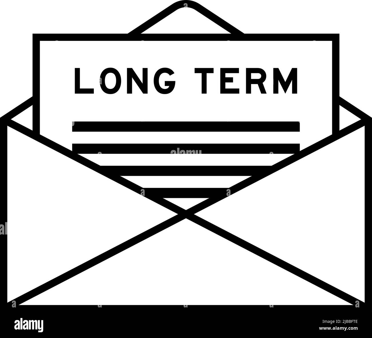 Envelope and letter sign with word long term as the headline Stock ...