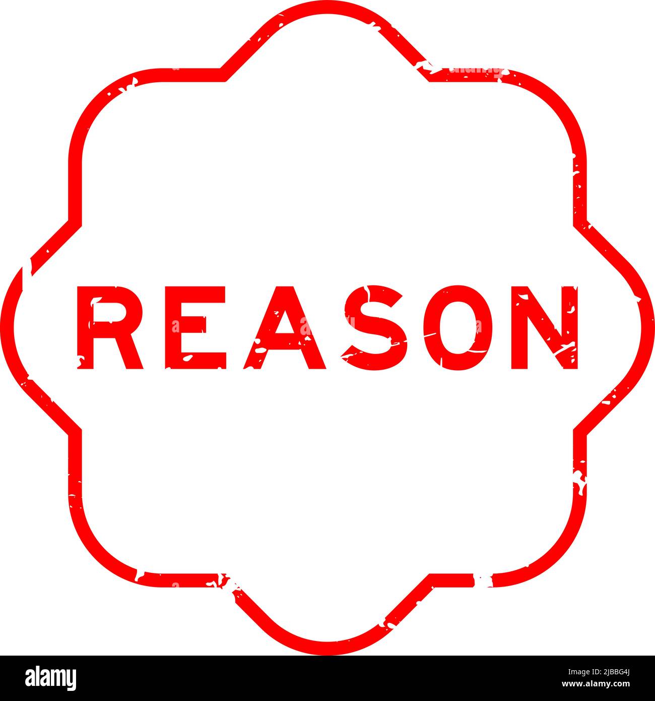 Grunge red reason word rubber seal stamp on white background Stock ...