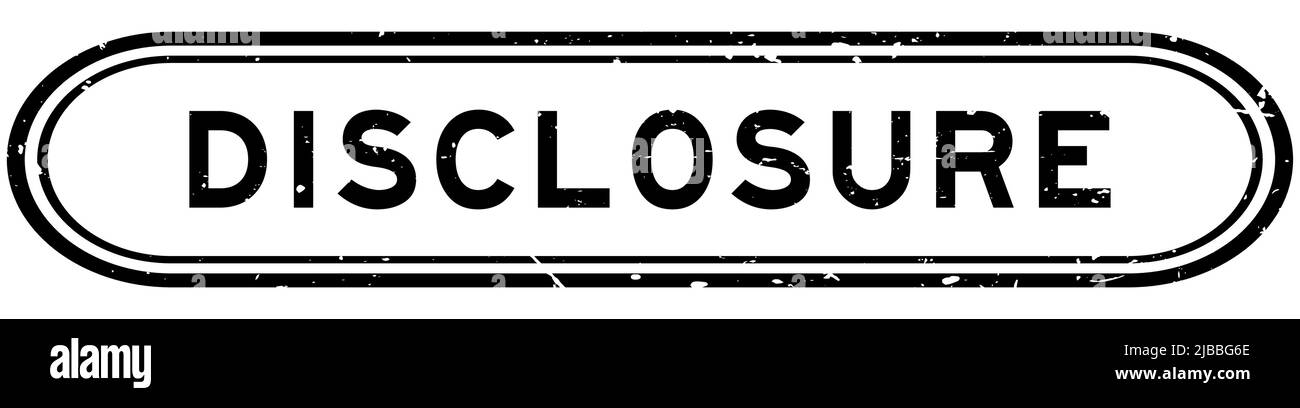 Grunge black disclosure word rubber seal stamp on white background ...