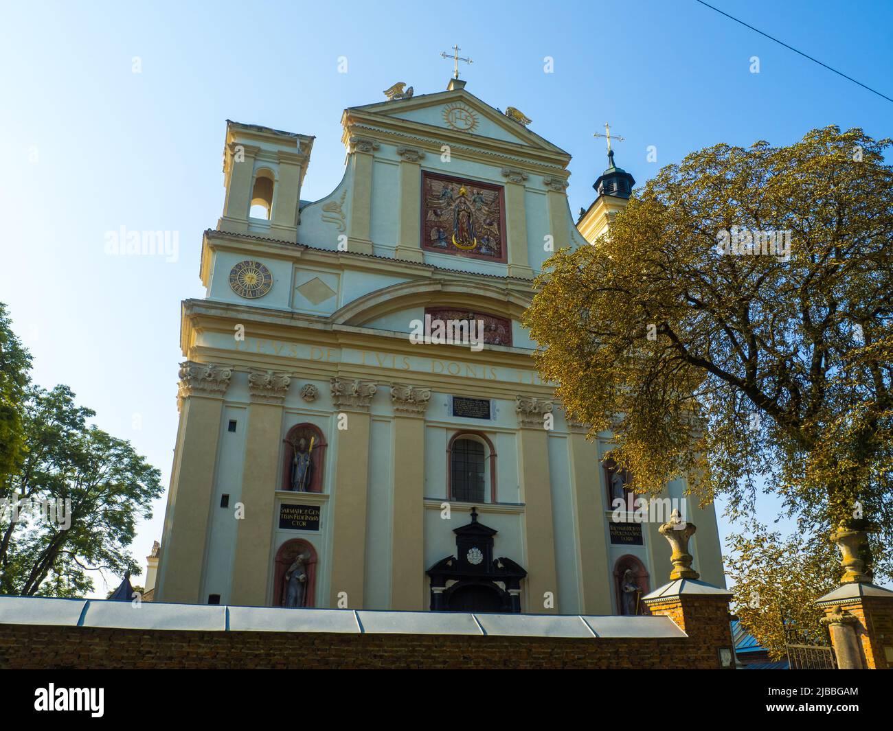 old restored catholic church in Olyka, Volyn region, Ukraine Stock ...