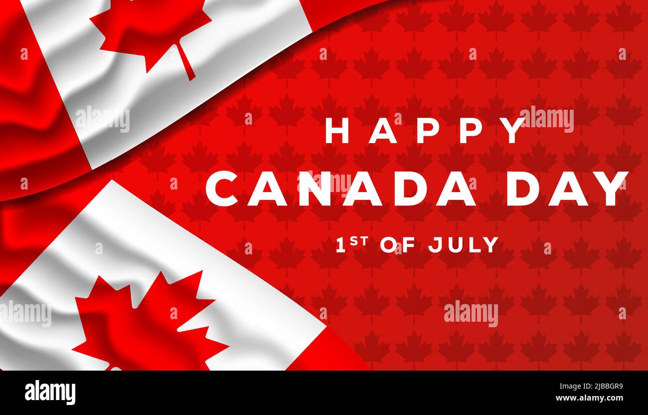 canada day with realistic canadian day background Stock Vector Image ...
