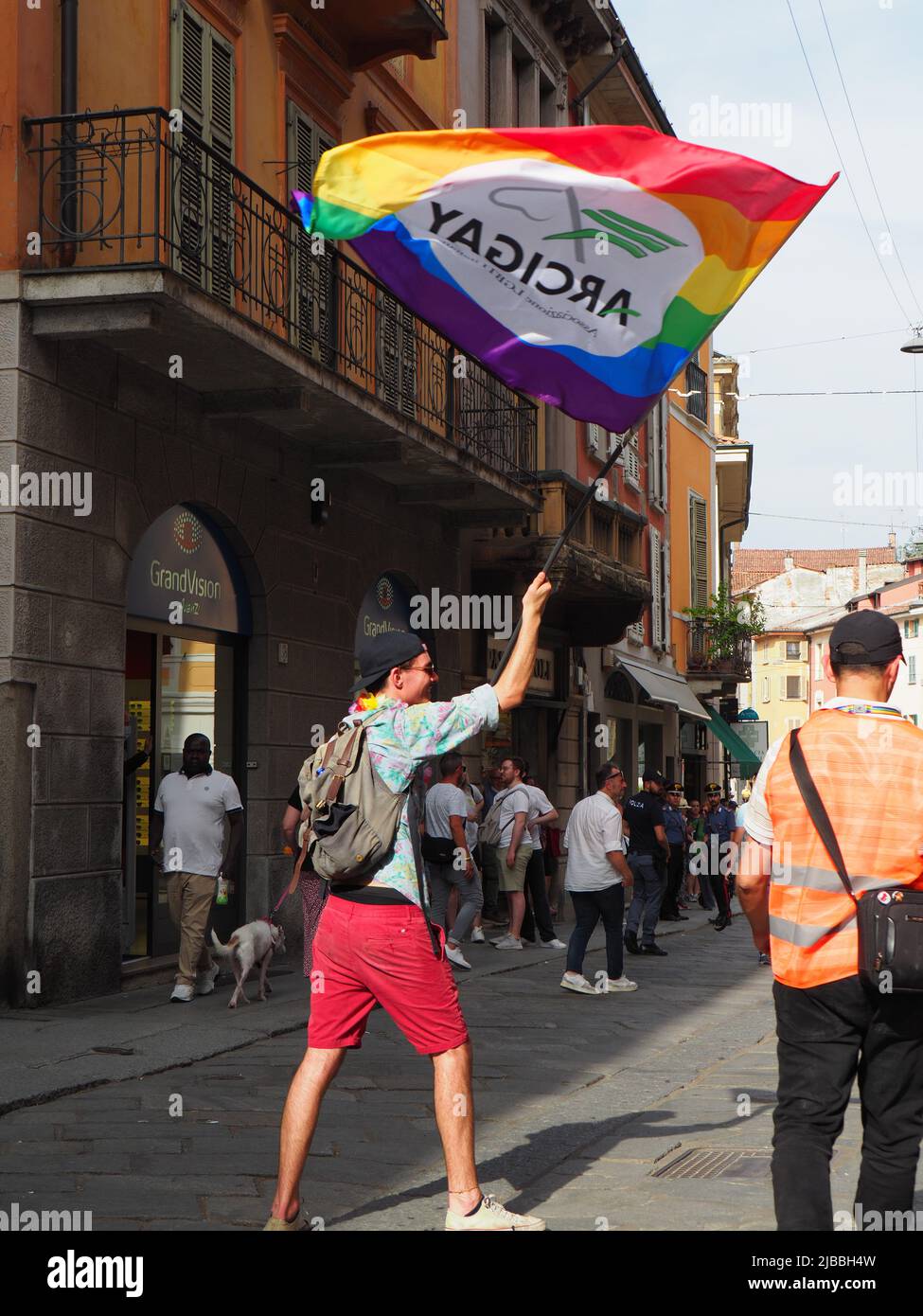 Cremona Pride, a rainbow city. The streets crowded with people ...