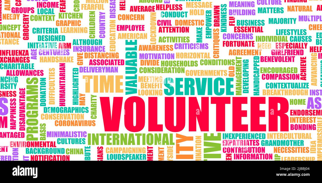 Volunteer Time and Service for Community as Concept Stock Photo - Alamy
