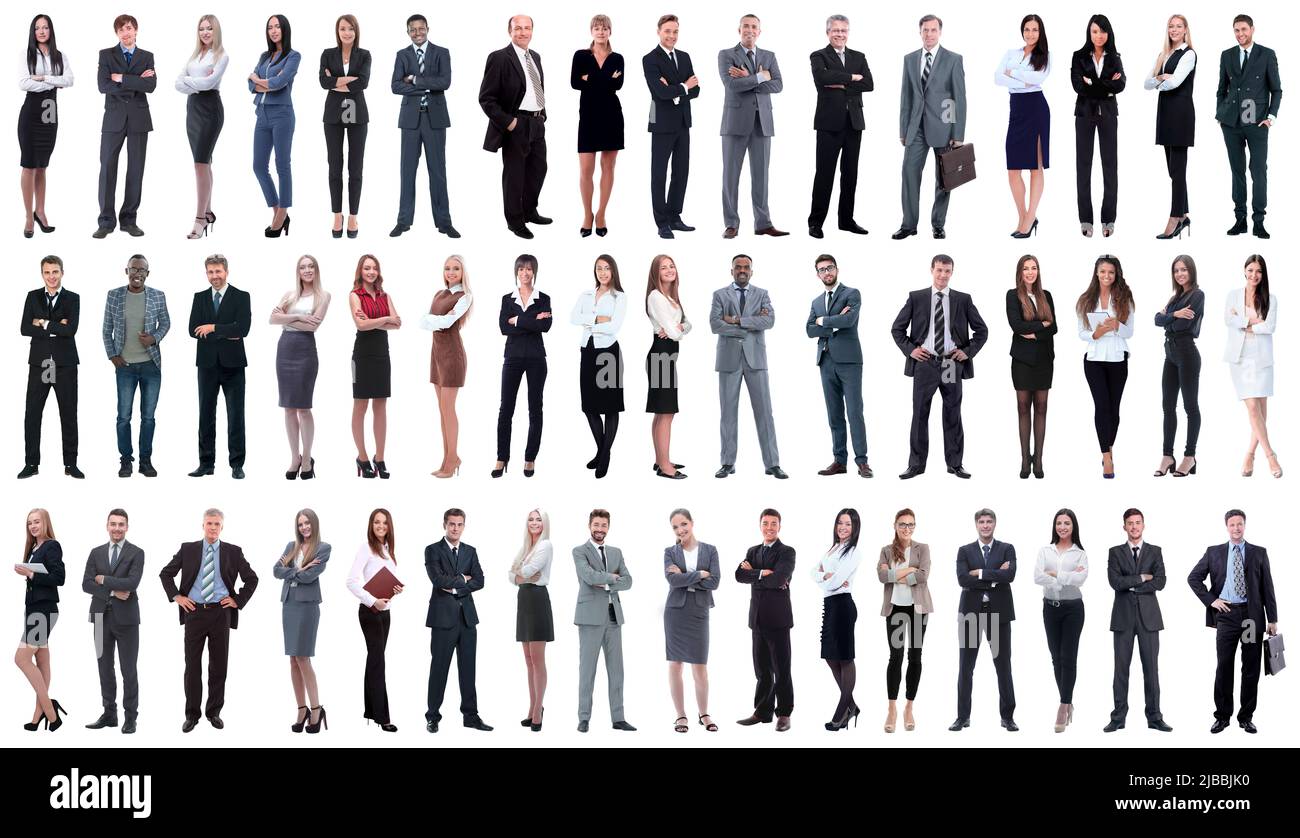 collage of a variety of business people standing in a row Stock Photo ...