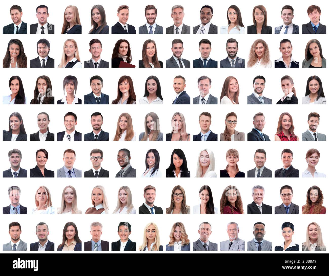 portraits of successful employees isolated on a white Stock Photo - Alamy