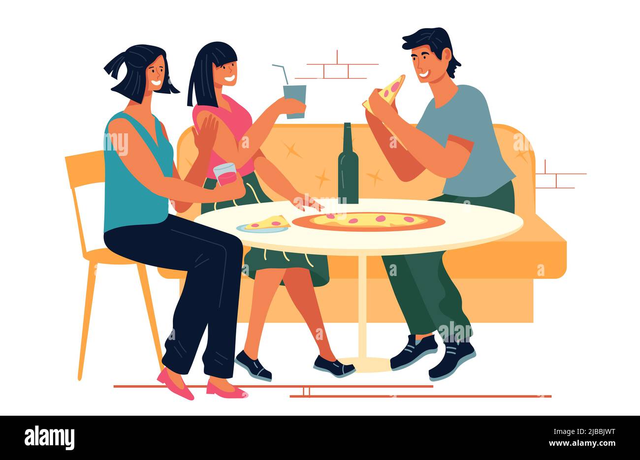 Beautiful women restaurant group Cut Out Stock Images & Pictures - Alamy