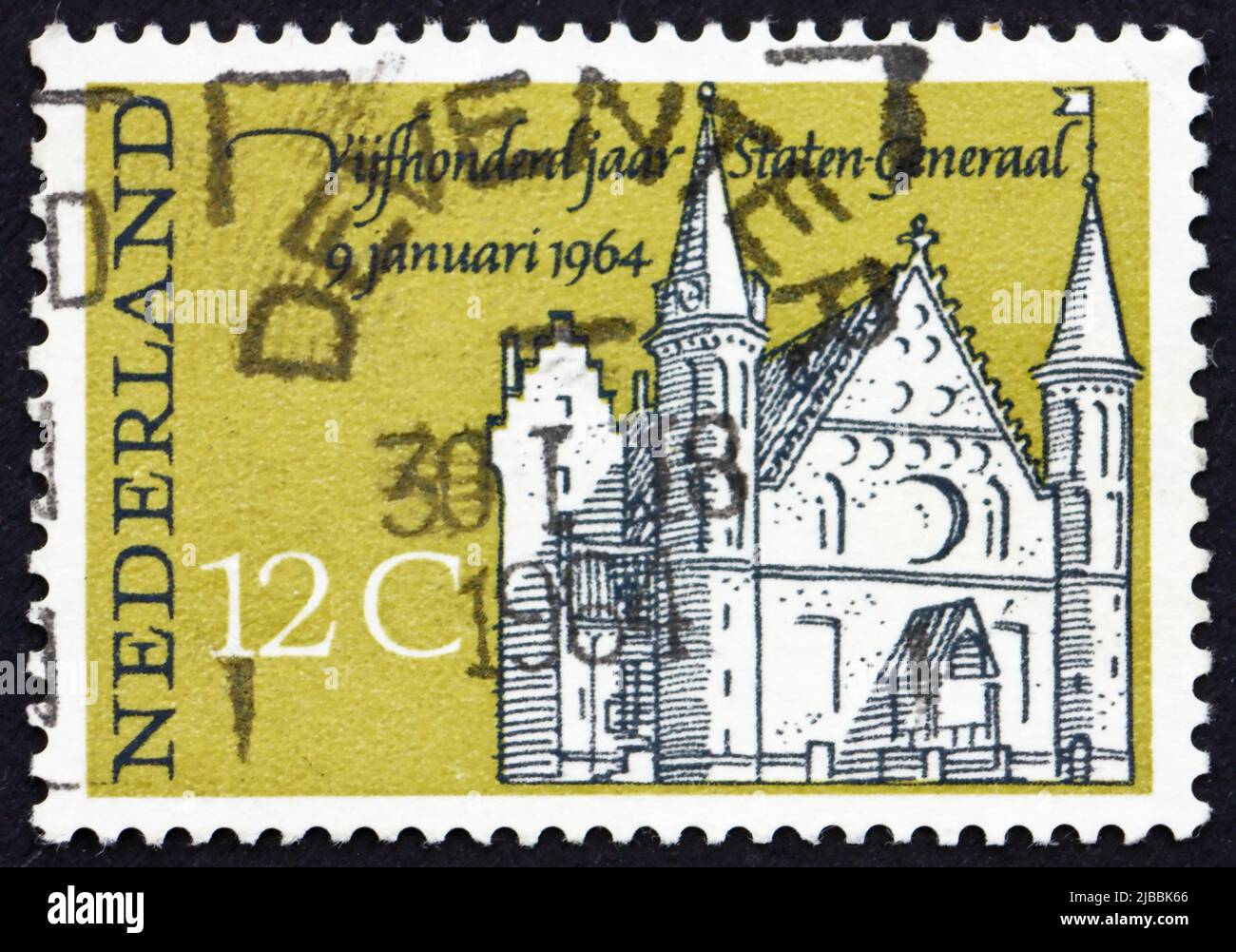 NETHERLANDS - CIRCA 1964: a stamp printed in the Netherlands shows ...