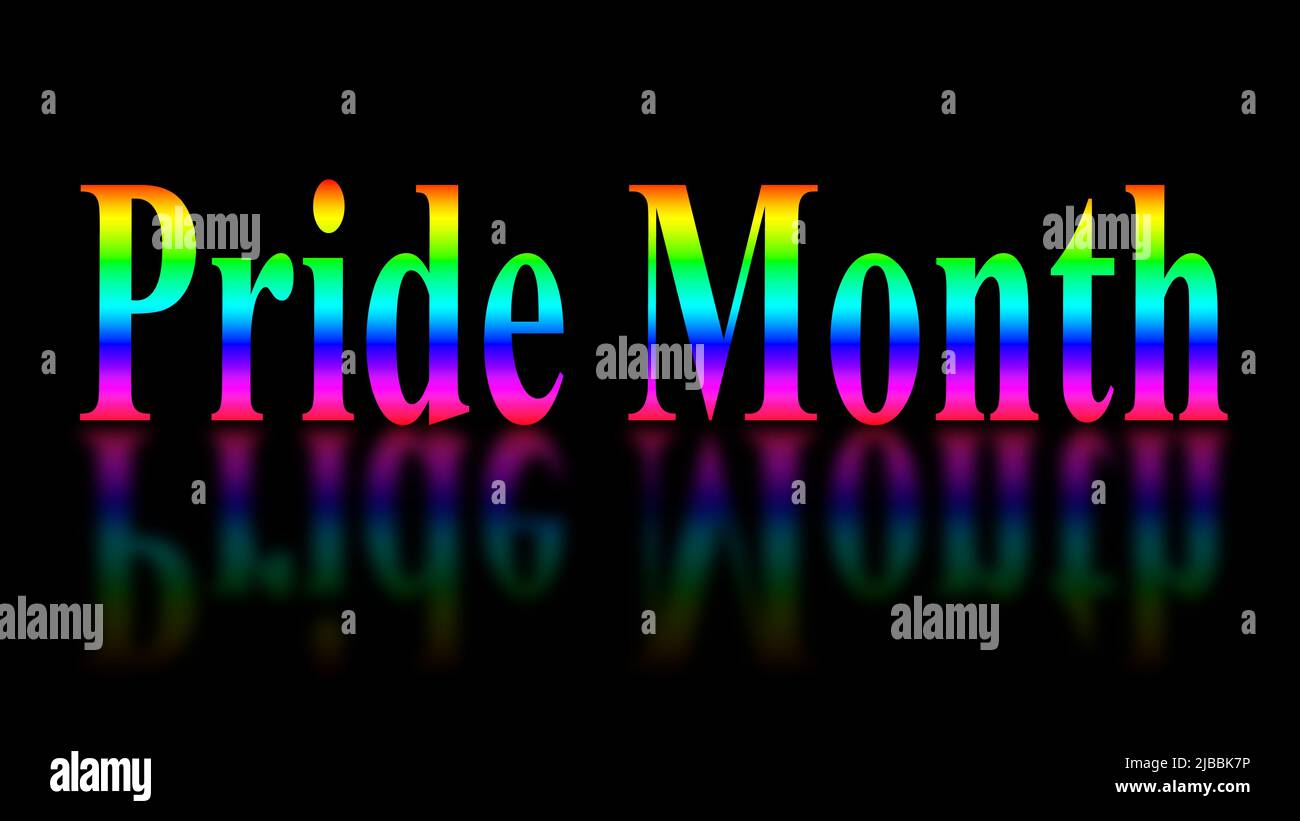 Rainbow sign and reflection illustrating diversity, equality and ...